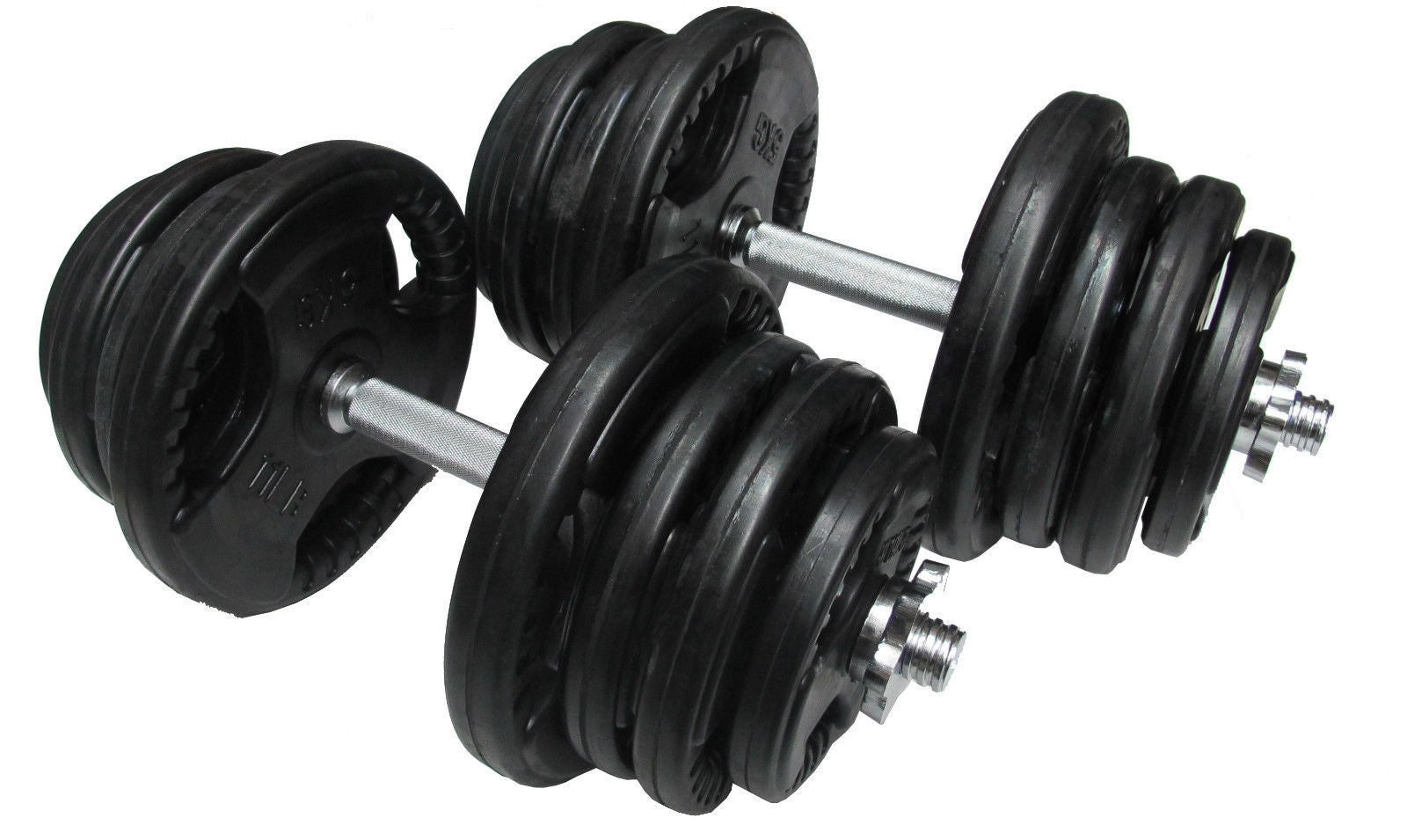 50kg Standard Adjustable Rubber Coated Dumbbell Set - Home Gym Equipment